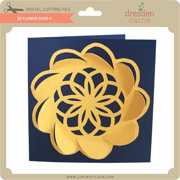 3D Flower Card 4 - Lori Whitlock's SVG Shop