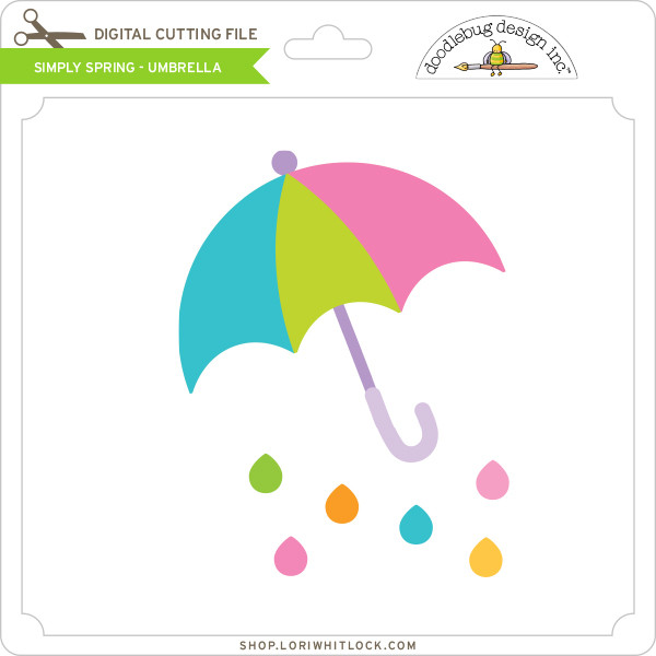 Umbrella - Spring Things - Lori Whitlock's SVG Shop