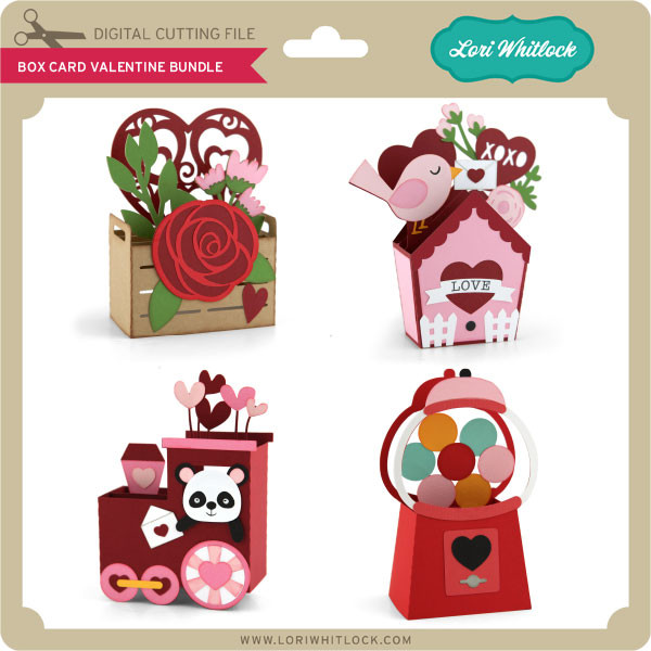 Box Card Valentine Bundle - Lori Whitlock's SVG Shop