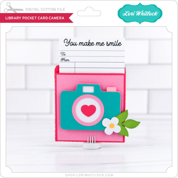 LIbrary Pocket Card Apple - Lori Whitlock's SVG Shop