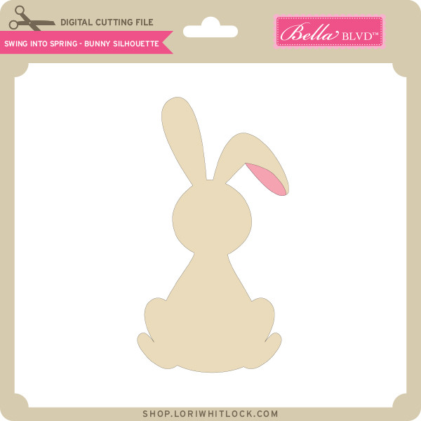 Swing into Spring - Bunny Silhouette - Lori Whitlock's SVG Shop