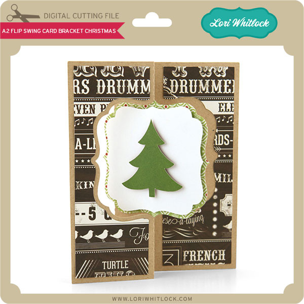A2 Flip Swing Card Bracket Christmas - Lori Whitlock's SVG Shop