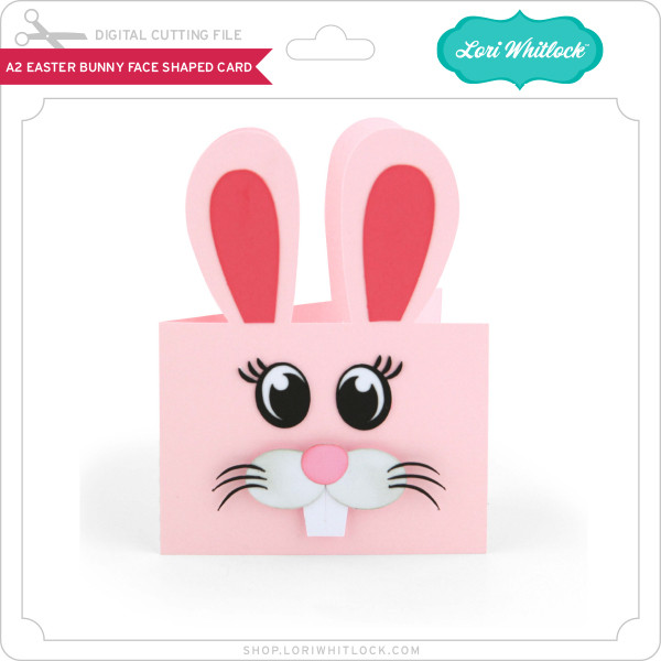 A2 Easter Bunny Shaped Card - Lori Whitlock's SVG Shop