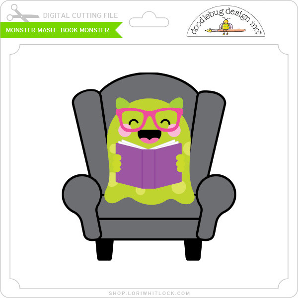 Monster Mash - Book Monster - Lori Whitlock's SVG Shop