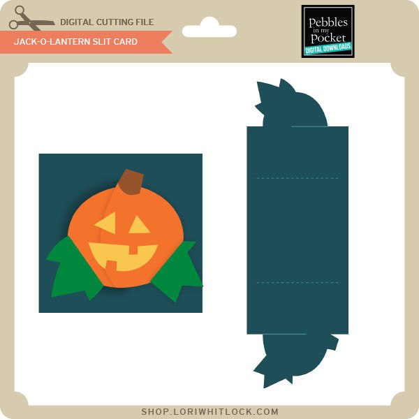 Jack O Lantern Slit Card - Lori Whitlock's SVG Shop