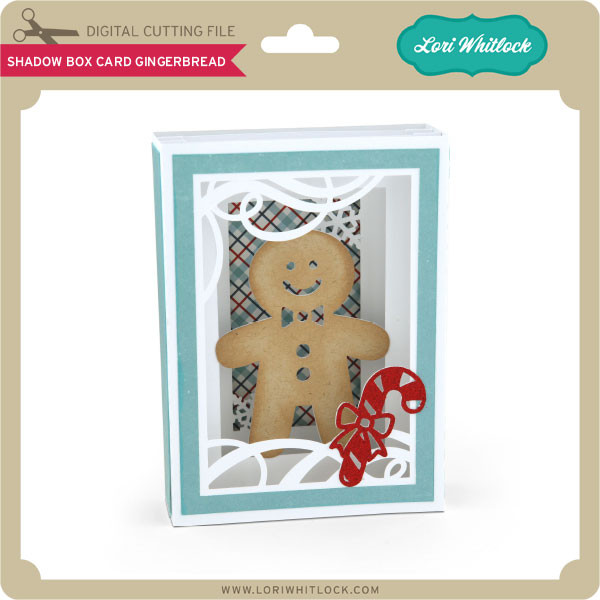 Shadow Box Card Gingerbread - Lori Whitlock's SVG Shop