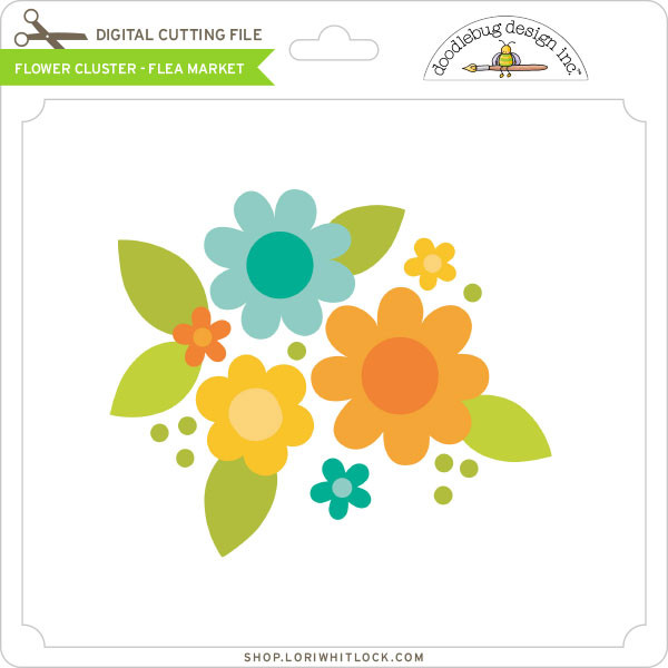 Flower Cluster Outline - Lori Whitlock's SVG Shop