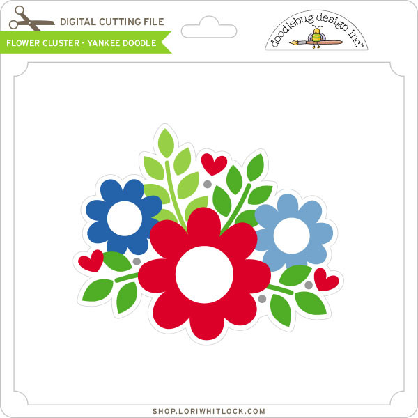Flower Cluster Outline - Lori Whitlock's SVG Shop
