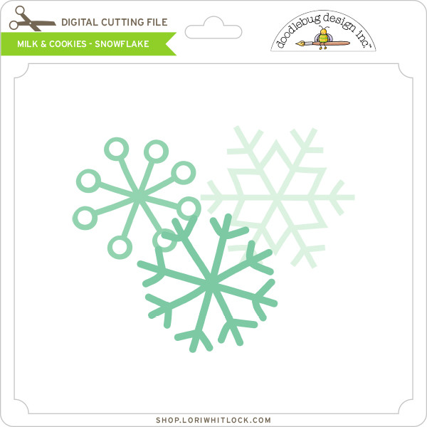 Milk & Cookies - Snowflake - Lori Whitlock's SVG Shop