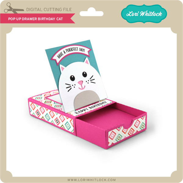 Happy Birthday Pop Up Drawer Box - Lori Whitlock's SVG Shop
