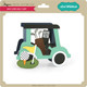 Box Card Golf Cart - Lori Whitlock's SVG Shop