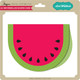 Shaped Card Watermelon - Lori Whitlock's SVG Shop