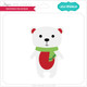 Christmas Tag Polar Bear - Lori Whitlock's SVG Shop