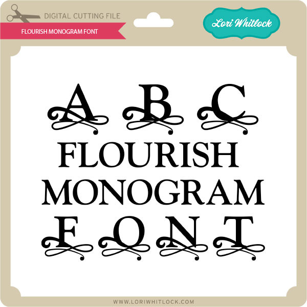 Flourish Monogram Life Cards - Lori Whitlock's SVG Shop