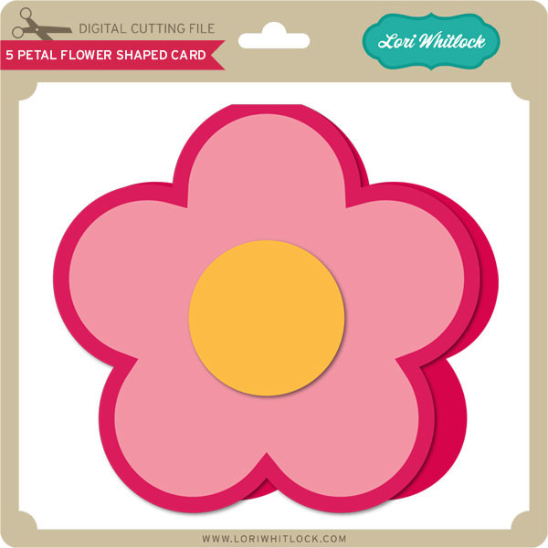 Shaped Card Flower 5 - Lori Whitlock's SVG Shop