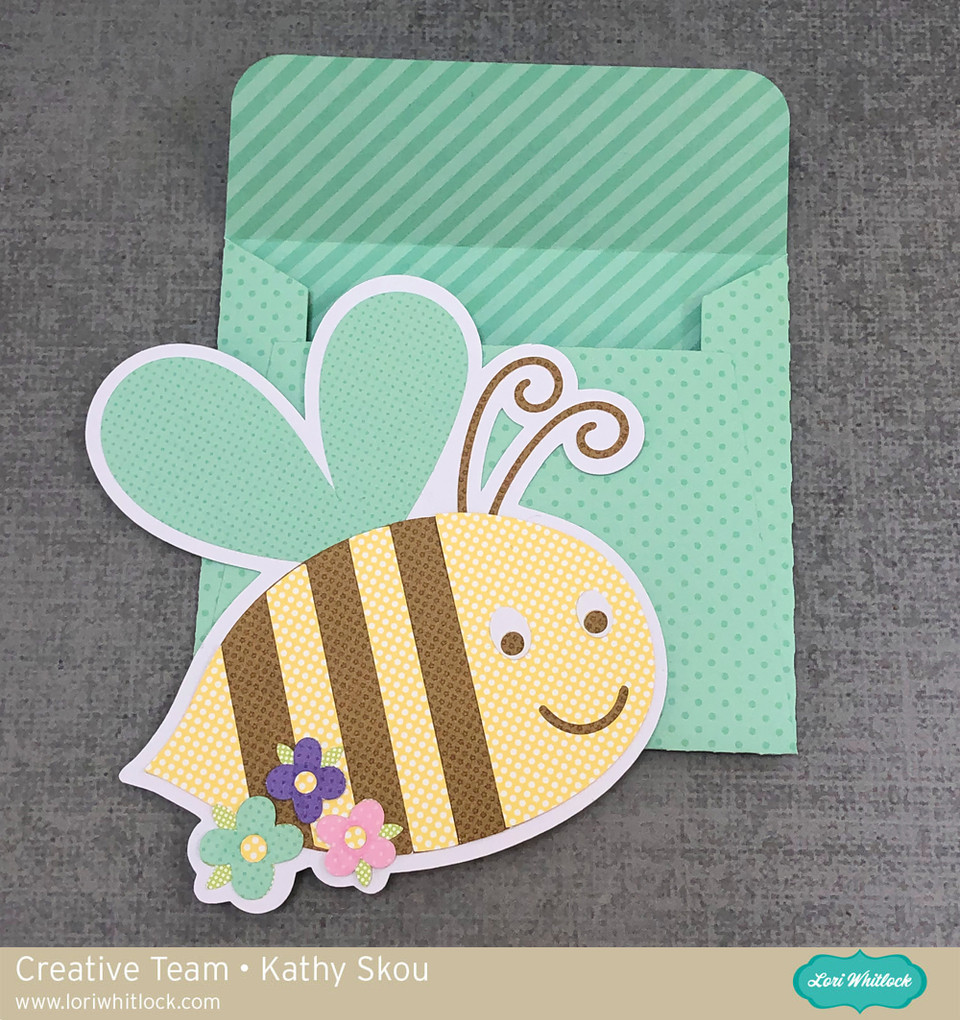 A2 Bee Shaped Card - Lori Whitlock's SVG Shop