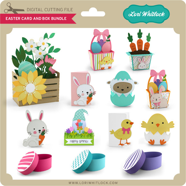 Easter Card and Box Bundle - Lori Whitlock's SVG Shop