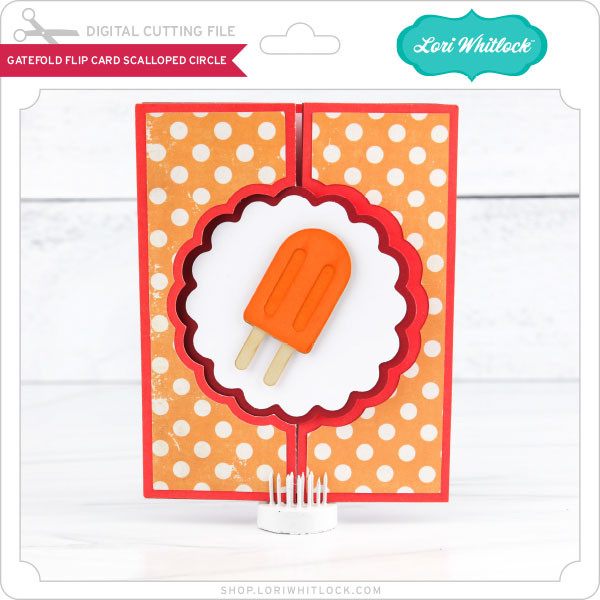 Scalloped Circle Tri-Fold Card - Lori Whitlock's SVG Shop