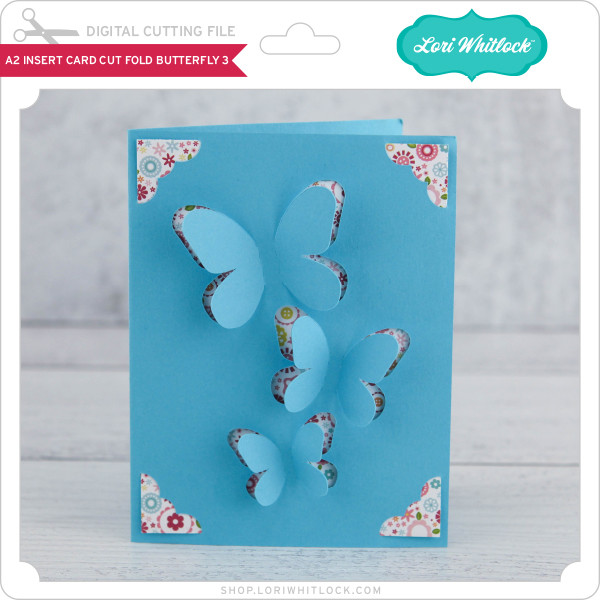 Cut and Fold Butterflies Card 3 - Lori Whitlock's SVG Shop