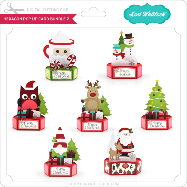 Hexagon Pop Up Card Bundle - Lori Whitlock's SVG Shop