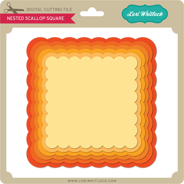 Scalloped Squares - Lori Whitlock's SVG Shop