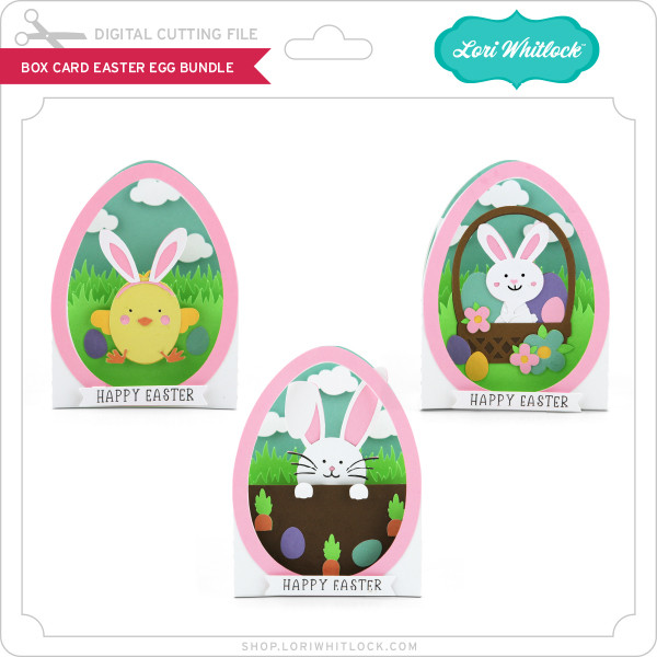 Box Card Easter Egg Bundle - Lori Whitlock's SVG Shop