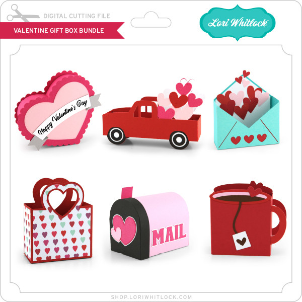 Valentine Card/Box Bundle - Lori Whitlock's SVG Shop