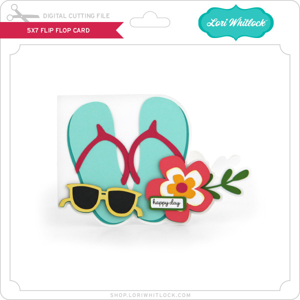 3D Flip Flop Box - Lori Whitlock's SVG Shop
