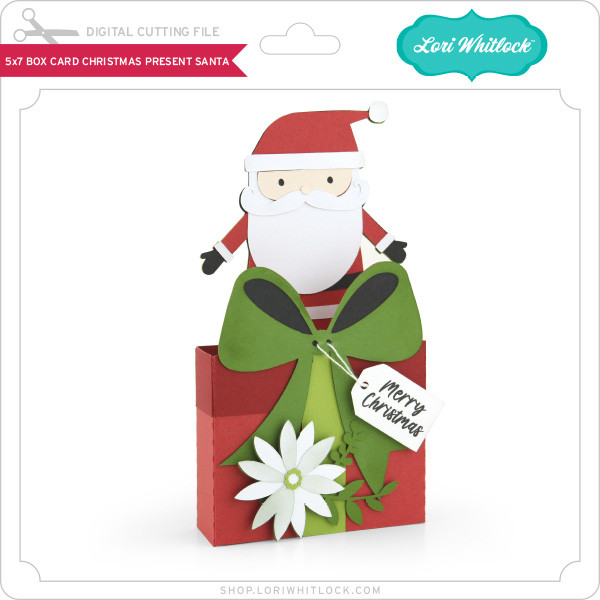 5x7 Box Card Santa 2 - Lori Whitlock's SVG Shop