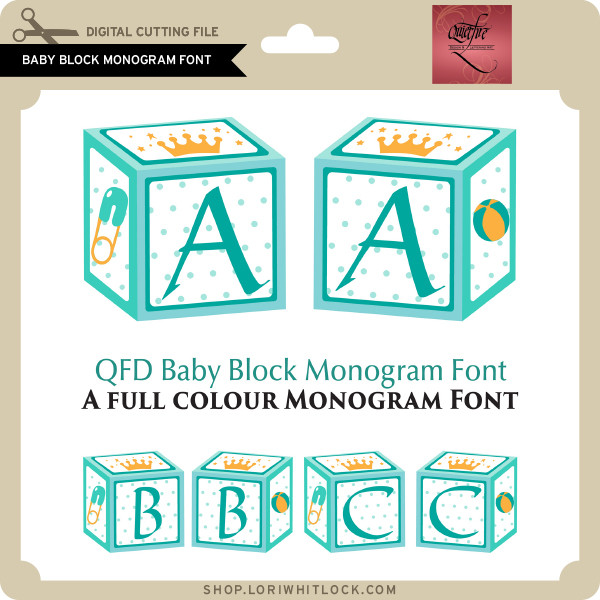 Baby Block Monogram Font - Lori Whitlock's SVG Shop