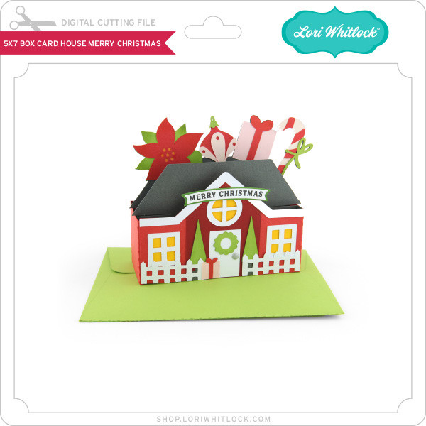 5X7 Box Card House Happy Halloween - Lori Whitlock's SVG Shop
