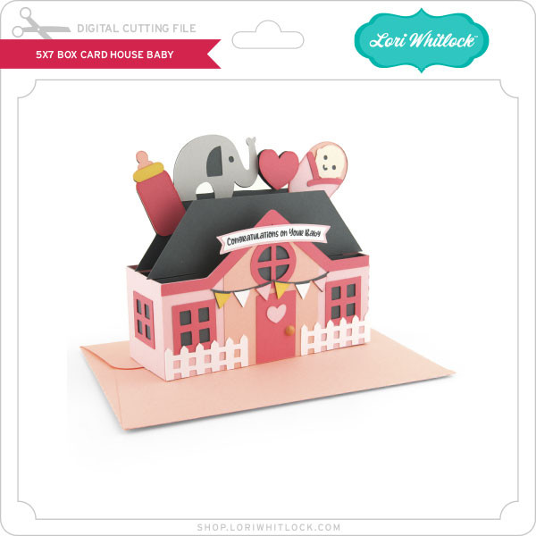 5X7 Box Card House Happy Halloween - Lori Whitlock's SVG Shop