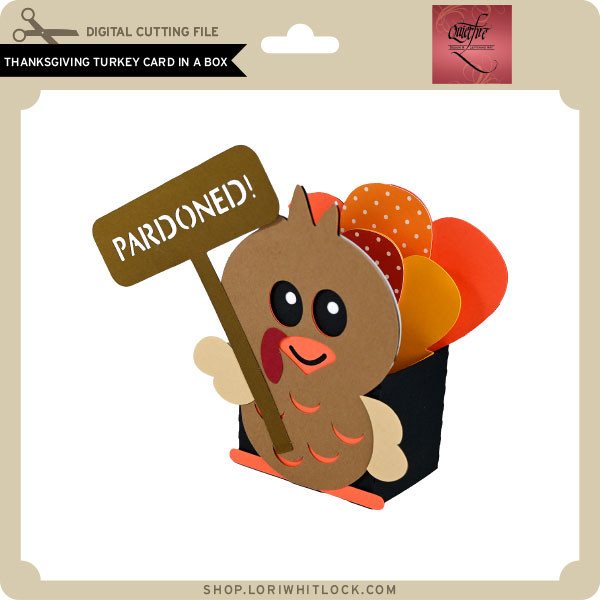 A2 Box Card Thanksgiving Turkey - Lori Whitlock's SVG Shop