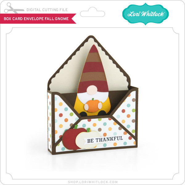 Box Card Envelope Fall Squirrel - Lori Whitlock's SVG Shop