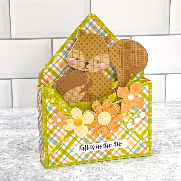Box Card Envelope Fall Squirrel - Lori Whitlock's SVG Shop