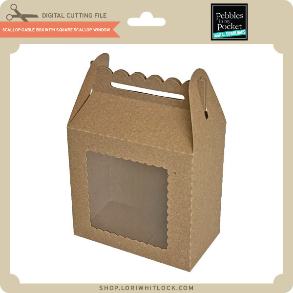 Scallop Gable Box with Square Scallop Window - Lori Whitlock's SVG Shop