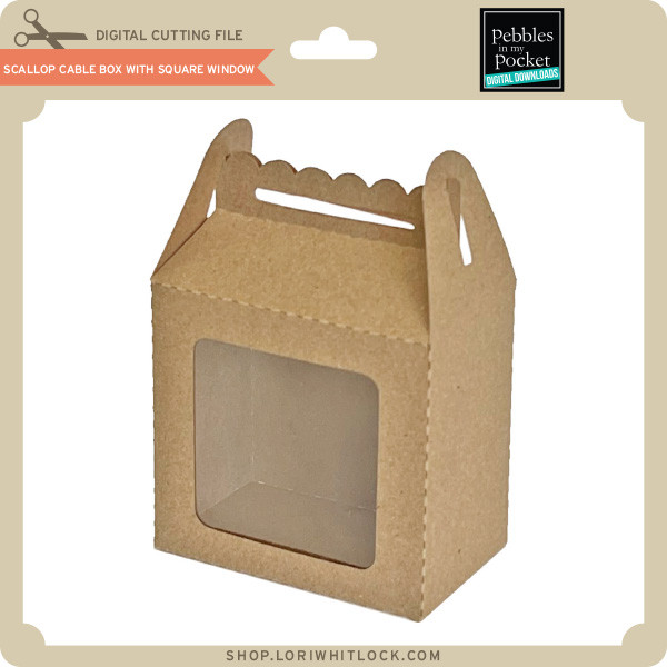 Scallop Gable Box With Square Window - Lori Whitlock's SVG Shop