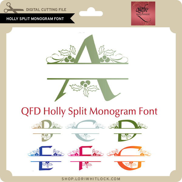 Split Monogram Flourish Font - Lori Whitlock's SVG Shop