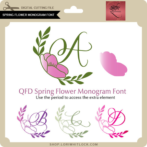 Monogram Flower Font 1 - Lori Whitlock's SVG Shop