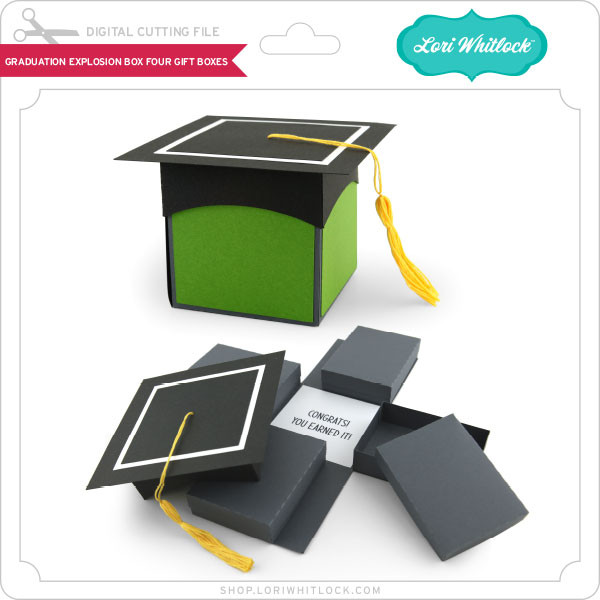 Graduation Hat Explosion Box Lori Whitlock S Svg Shop