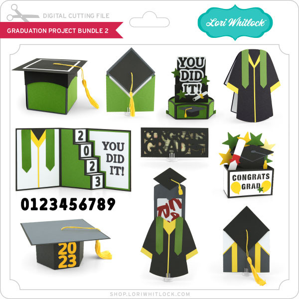 Pop Up Box Card Graduation Airplane - Lori Whitlock's SVG Shop