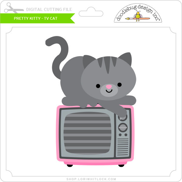 Pretty Kitty - TV Cat - Lori Whitlock's SVG Shop