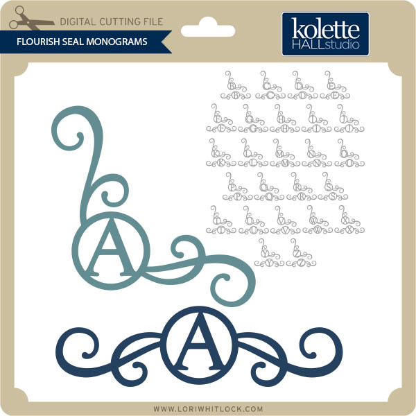 Calligraphy Flourish Monograms - Lori Whitlock's SVG Shop