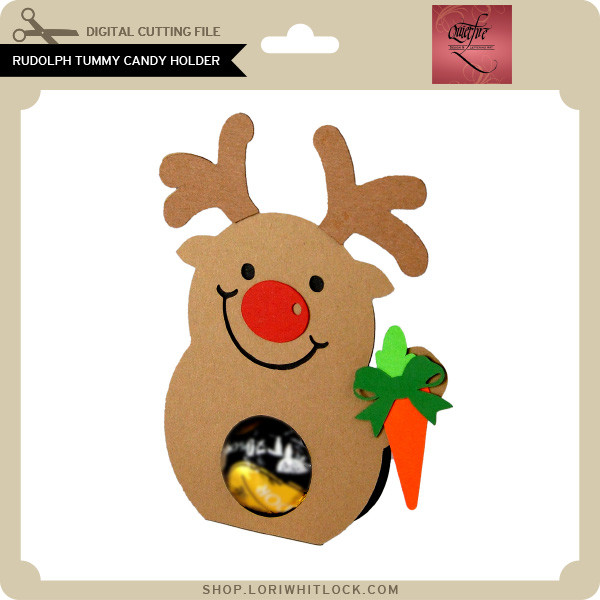Rudolph Tummy Candy Holder - Lori Whitlock's SVG Shop