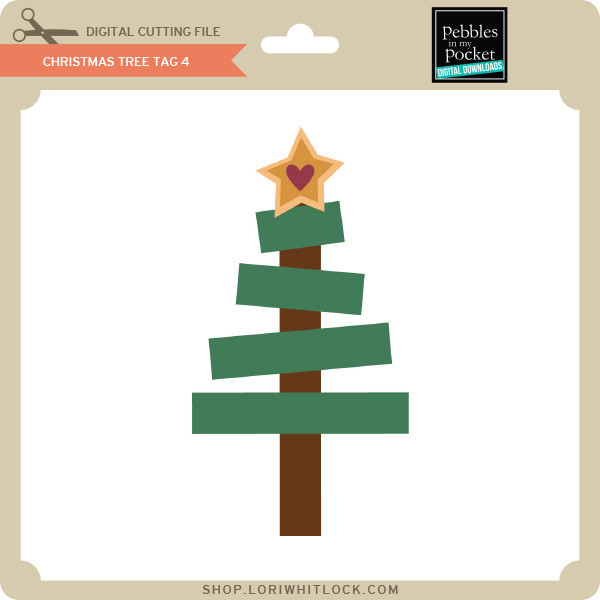 Christmas Tree Santa Tag Set - Lori Whitlock's SVG Shop