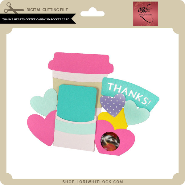 3D Heart Card - Lori Whitlock's SVG Shop