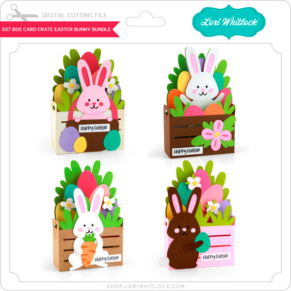5x7 Box Card Crate Easter Bunny Bundle - Lori Whitlock's SVG Shop