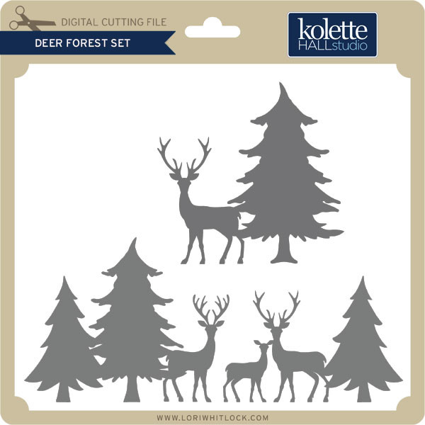 Birch Tree Deer Bird Set - Lori Whitlock's SVG Shop