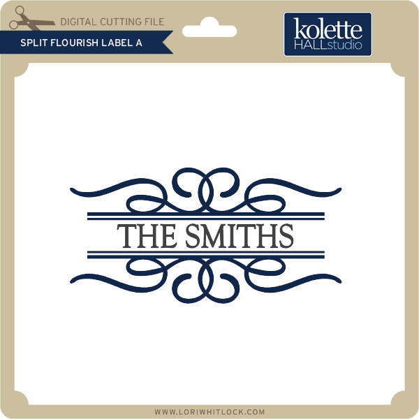 Flourish Split Labels - Lori Whitlock's SVG Shop