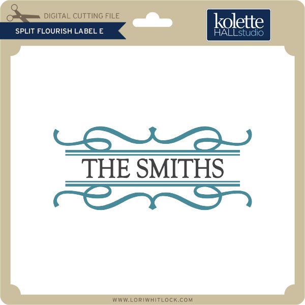 Flourish Split Labels - Lori Whitlock's SVG Shop